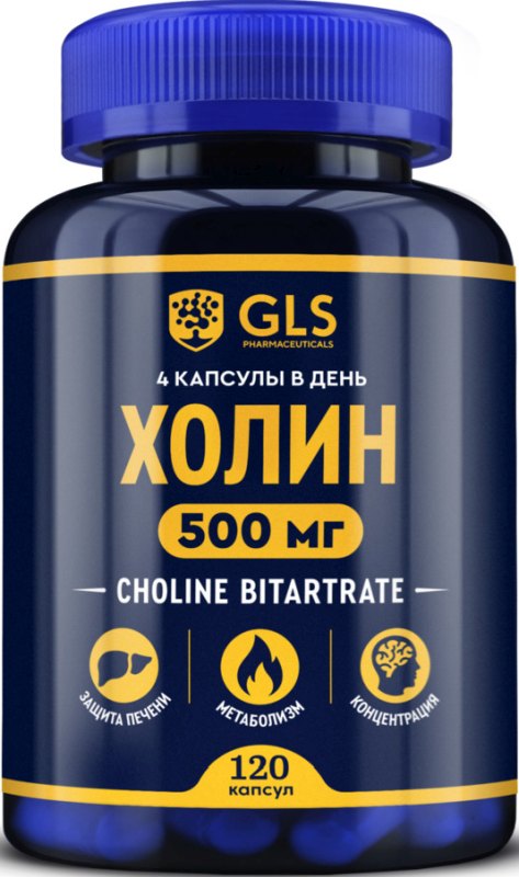 Глс Холин капсулы массой 400мг 120 шт. купить по цене от 593 руб в ...